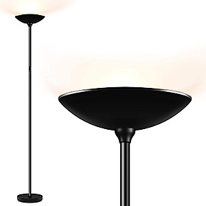 BoostArea Floor Lamp, Standing Lamp, 20W 2000LM LED Torchiere Floor Lamp, Stepless Dimmable, Touch Control, 3000K Daylight, 50000hrs Lifespan, Floor Lamps for Living Room, Standing Lamps for Bedroom