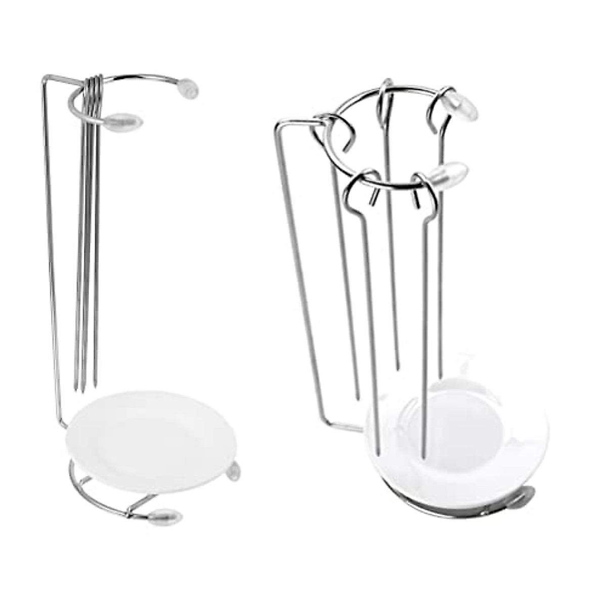 Hemoton 2 Sets BBQ Skewer Set Brazilian Barbecue Skewer Stand Stainless Steel Barbecue Skewers Holder Stand Rack for Chicken Sausage Meat