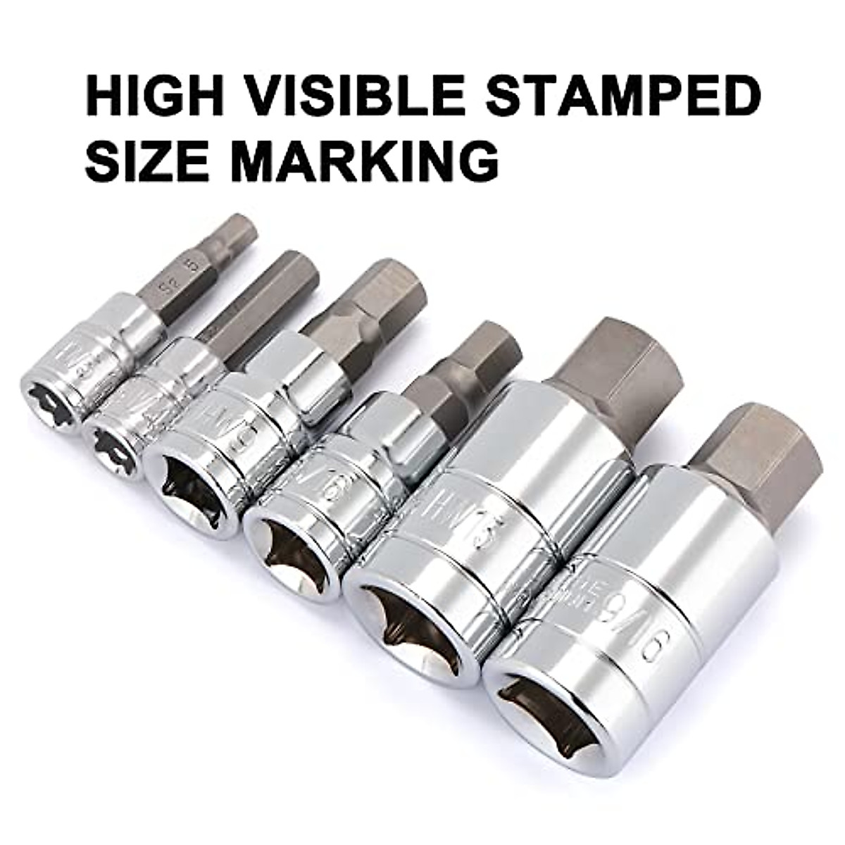 Mayouko 33PCS Master Hex Allen Bit Socket Set, S2 & Cr-V Steel, SAE and Metric, 5/64-Inch to 3/4-Inch, 2mm to 19mm