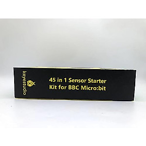 KEYESTUDIO 45 Sensors Starter Kit with Micro:bit V2.2 for Learning Microbit V2 Coding, Sensor Breakout Board, i2c LCD, OLED Display, Water Sensor, 5v Relay Accessories with Tutorials for Teens Adults