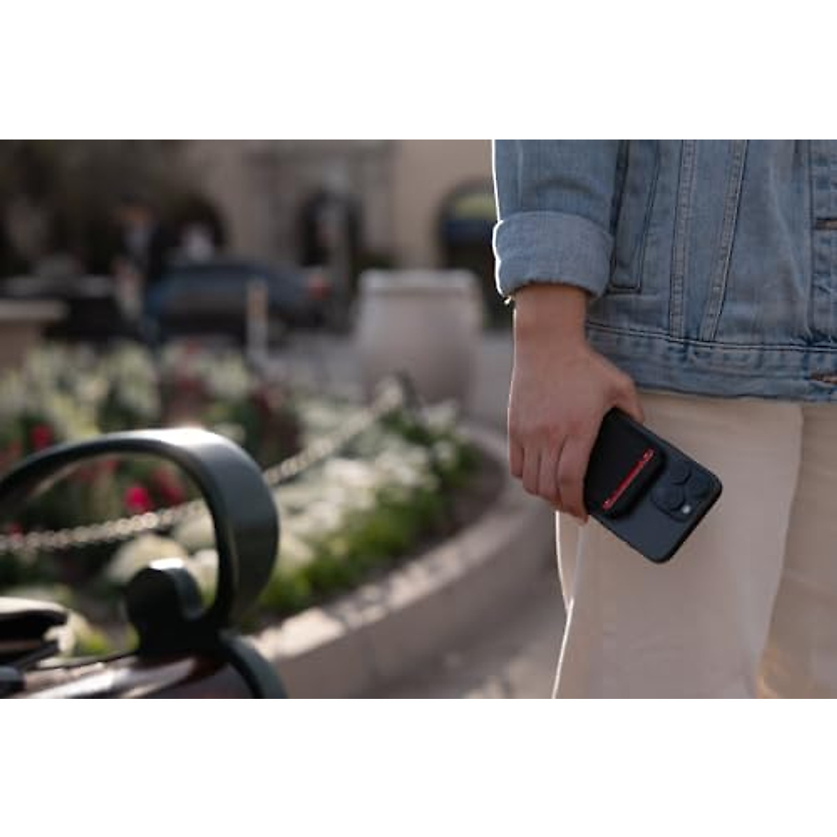 Satechi Magnetic Magsafe Wallet, Vegan-Leather Double Flap Stand Card Holder, 4 Slots with Front NFC Pass-Through, Adjustable Phone Attachment for iPhone 16/15/14/13/12, Travel Accessory, Black