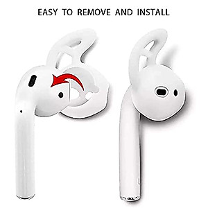 Loirtlluy 4 in 1 Anti-Lost Accessories for Airpods, Airpods Strap Magnetic Cord, Ear Hooks and Covers Compatible with Airpods 1 & 2, Airpods Watch Band Holder, White