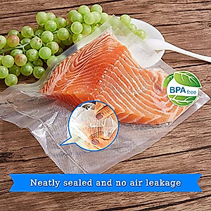 Gagedecy 100 Counts 7x10 inch Food Vacuum Sealer Bags,BPA Free,Airtight Food Storage and Sous Vide,Commercial Grade Meal Prep PreCut Bags,Compatible with Vac Sealer