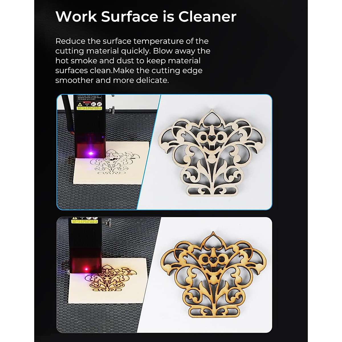 Creality Official Air Assist for CR-Laser Falcon 10W, 22 L/min Adjustable Air Assist Pump, for Laser Cutter and Engraver, Blow Away Smoke and Dust, Reduce Surface Temperature, Keep Cutting Clean