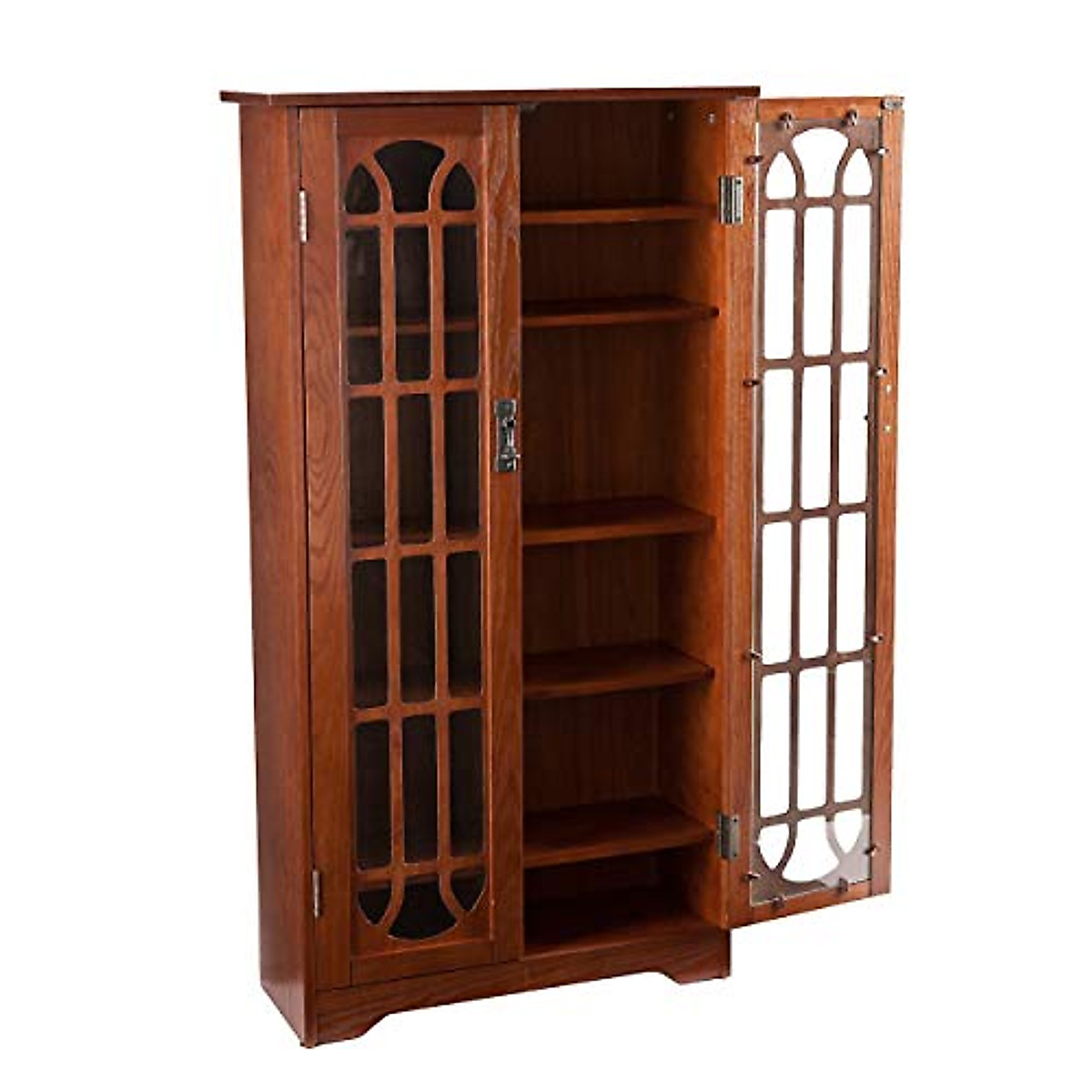 Window Pane Media Cabinet - Oak