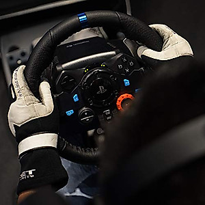 Logitech G29 Driving Force Racing Wheel and Floor Pedals, Real Force Feedback, Stainless Steel Paddle Shifters, Leather Steering Wheel Cover for PS5, PS4, PC, Mac - Black