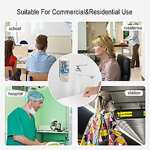 Fengjie Soap Dispenser Wall Mount, 300ml/10oz Hand Liquid Shampoo Shower Gel Dispenser Manual Household Shampoo Conditioner Body Wash Dispenser for Bathroom Kitchen Office