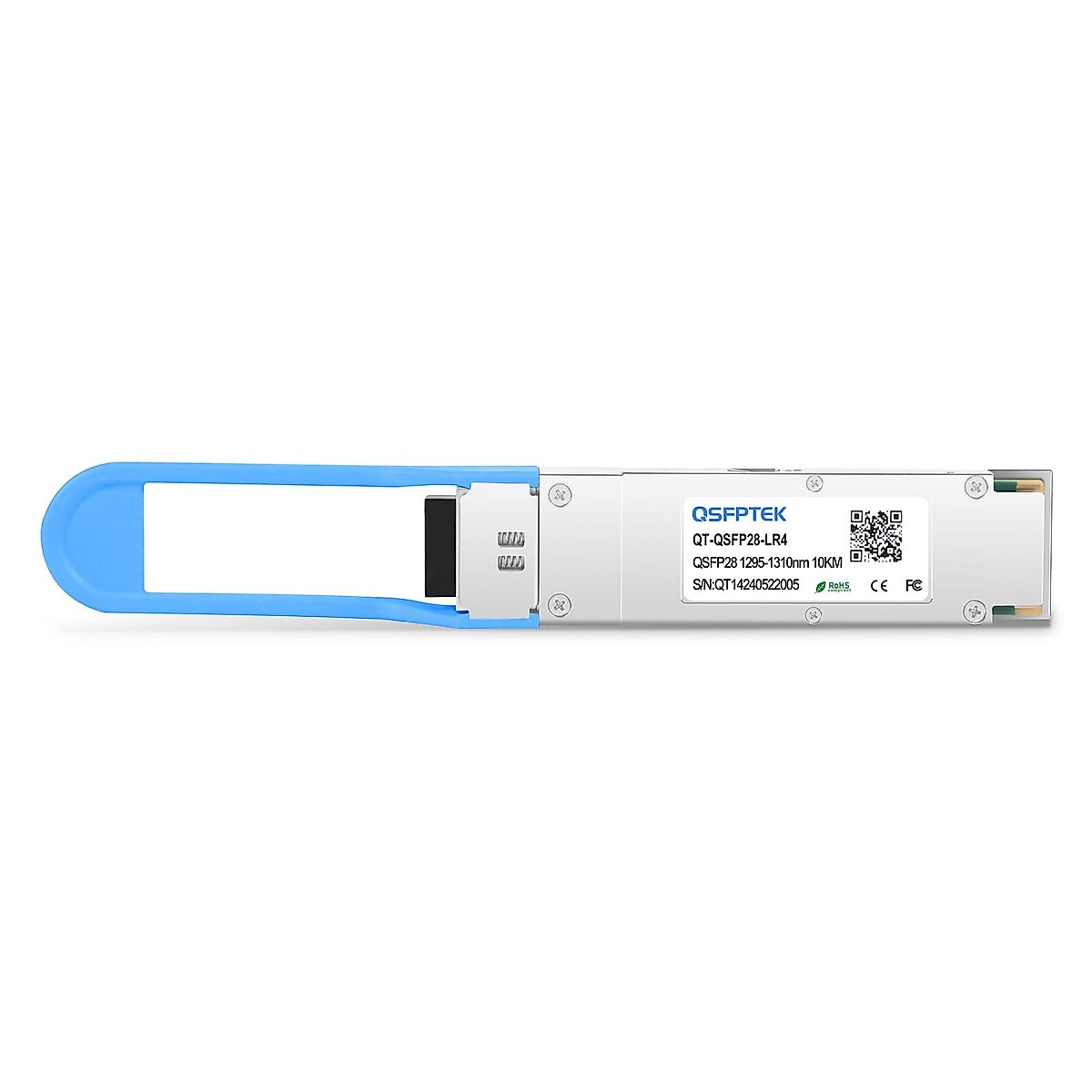 QSFPTEK 100G QSFP28 Transceiver, 100gb Ethernet LC Single-Mode 100GBASE-LR4 Mini gbic Module for Cisco QSFP-100G-LR4-S (LWDM, 10km, with DDM)