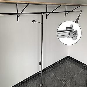 16 PCS Stainless Steel Closet Rod Brackets, 1 Inch Dia Heavy Duty Socket Flange Rod Holder, Shower Curtain Rod Pole End Supports, Open Type Wardrobe Bracket Holder with Screws U-Shaped, Silver