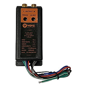 VOYZ High Low-Level Impedance Adaptor - Car Audio System RCA Line Output Converter Adapter w/Adjustable Level Control - Works on Vehicle Amplifier, Equalizer, Home Theater Setup – NS70