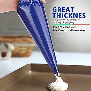 Treat Story Large Disposable Piping Bags - 21-inch, Easy-to-Use Thick Icing Bags for Cake and Dessert Decorations, Non-Bursting Material, Non-Slip Grip - Pack of 22