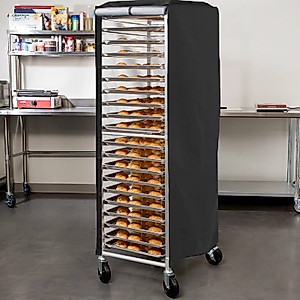 Sealcover Pan Rack Cover, High Density Waterproof and Dustproof Bread Rack Cover, 23"x28"x64", Bakery Single Rack Covers.