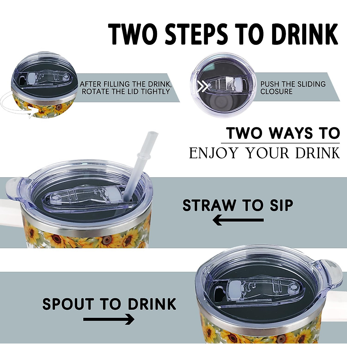 ZNYYZYBA 40 oz Tumbler with Handle and Straw, Highland Cow Tumbler with Leak Proof Lid, Reusable Stainless Steel Insulated Travel Coffee Mug, Highland Cow Gifts for Cow Lovers, white brown