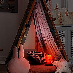 Mudder Strawberry Night Light Cute Silicone Strawberry Lamp LED Decorative Night Light Kawaii Fruit Gifts 3 Modes Touch Gift for Room Decor(Red)