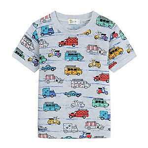 Little Boys Car Pajamas Toddler Boy Short Sleeve Cartoon Sport Short Sets 2 Years