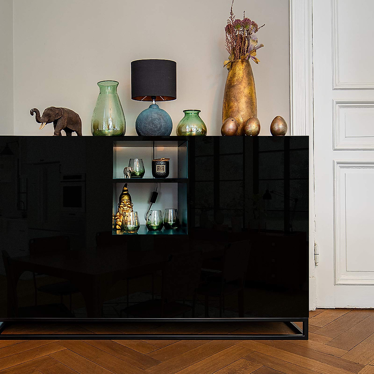 Oxdigi White Contact Paper Decorative for Cabinets Countertops Kitchen Shelves Liner Glossy Glitter Self Adhesive Film Peel and Stick Waterproof Removable Wallpaper