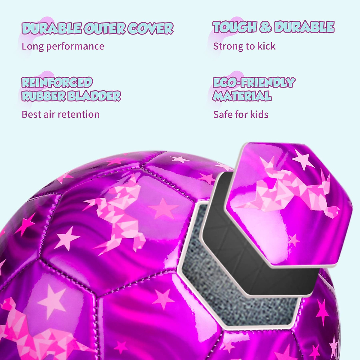 EVERICH TOY Soccer Ball Size 3 Soccer Balls for Kids-Sport Ball for Toddlers-Backyard Lawn Sand Outdoor Toys for Boys and Girls,Including Pump