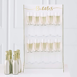 Ginger Ray Prosecco Champagne Bubbly Drinks Wall Drink Holder Wedding Party Decoration, 1.8 L x 39.0 H x 32.0 W (centimeters),White