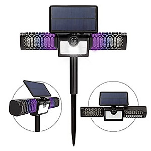 Monster Solar Bug Zapper 2in1 Solar Flood Light Solar Bug Zapper Electric Mosquito Zappers 1200V High Powered Pest Control Mosquito Zapper