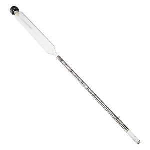 Anneome Hydrometer Liquid Meter Moisture Content Tester Liquid Measuring Tools Liquidometer Liquid Measuring Device Sugar Density Meter Petroleum Meter Mud Making Kit for Beginners Glass