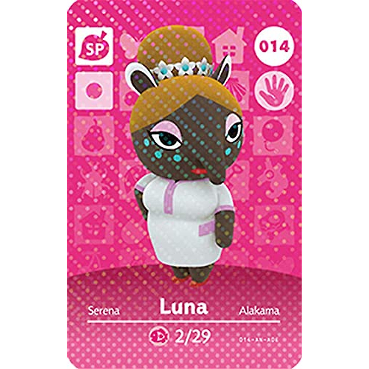 Luna- JORDEN Animal Crossing Happy Home Designer Amiibo Card - 014 By JORDEN
