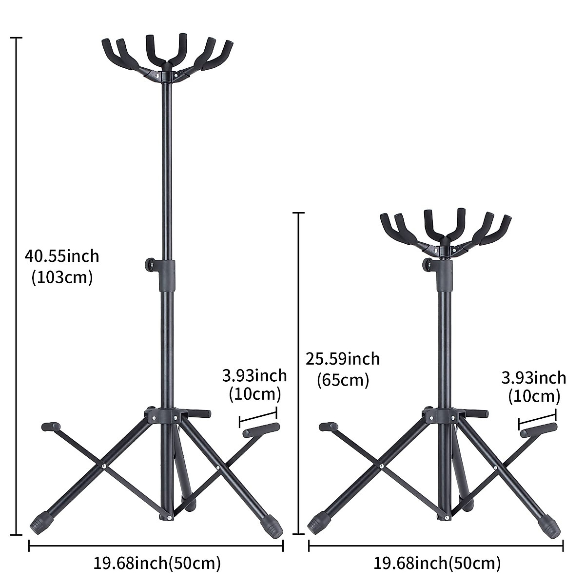 Luvay 3 Multi-Stand for Guitar, Ukulele, Bass, Standing Rack Holder Display, Hight Adjustable - Vertical Style