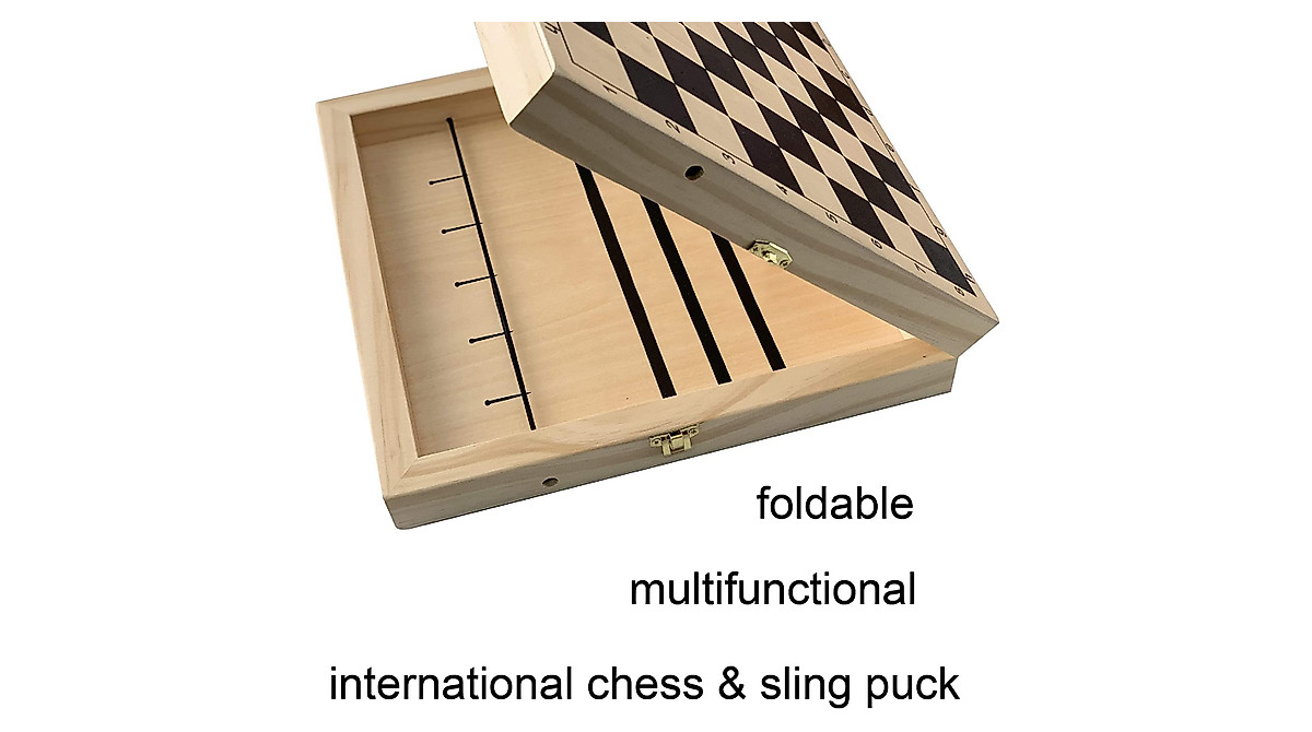Exciting 2-in-1 Sling Puck & Chess Game Set