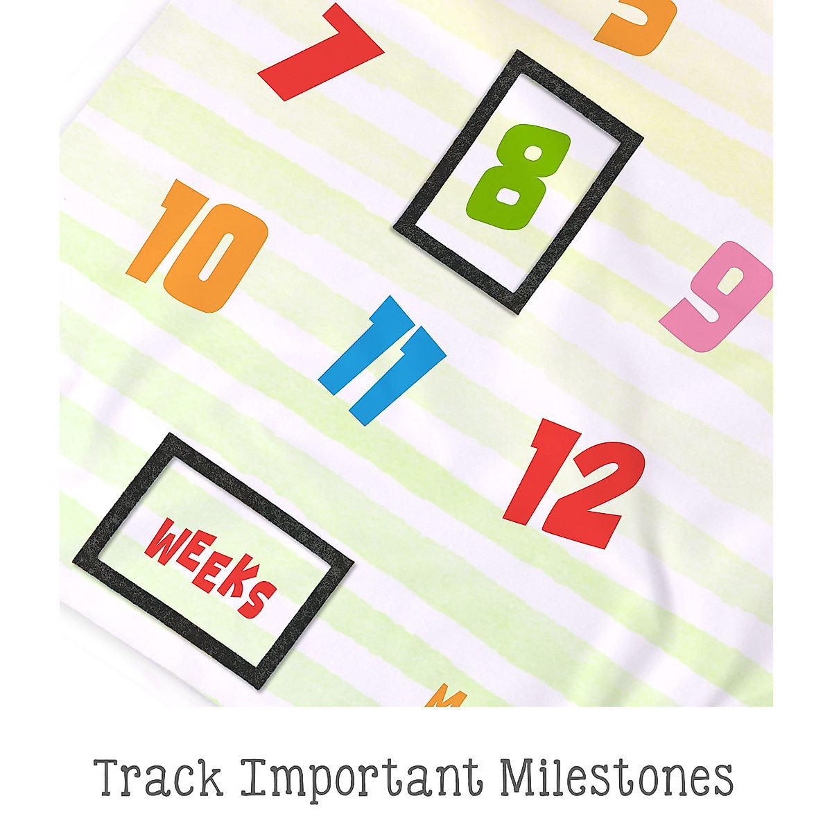 LOGOVISION Sesame Street Baby Milestone Blanket, 36"x58" Little Monster on The Street, Unisex for Baby Boy and Girl