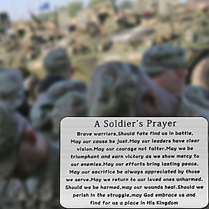 WSNANG Soldier Gifts Metal Wallet Insert Card Soldier’s Prayer Military Deployment Gifts for Army Navy Soldier Gift (Soldier’s Prayer Insert Card)