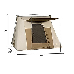 TETON Sports Mesa 10 Canvas Tent; 6 Person Family Camping Tent, Room with a View