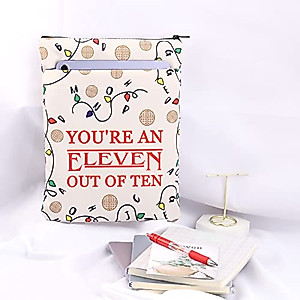 ST Movie Merchandise Book Sleeve 11 Number Book Cover Eleven Fans Book Sack You are Eleven Out of Ten Book Zipper Pouch ST Lovers Book Protector Gift (11BS)