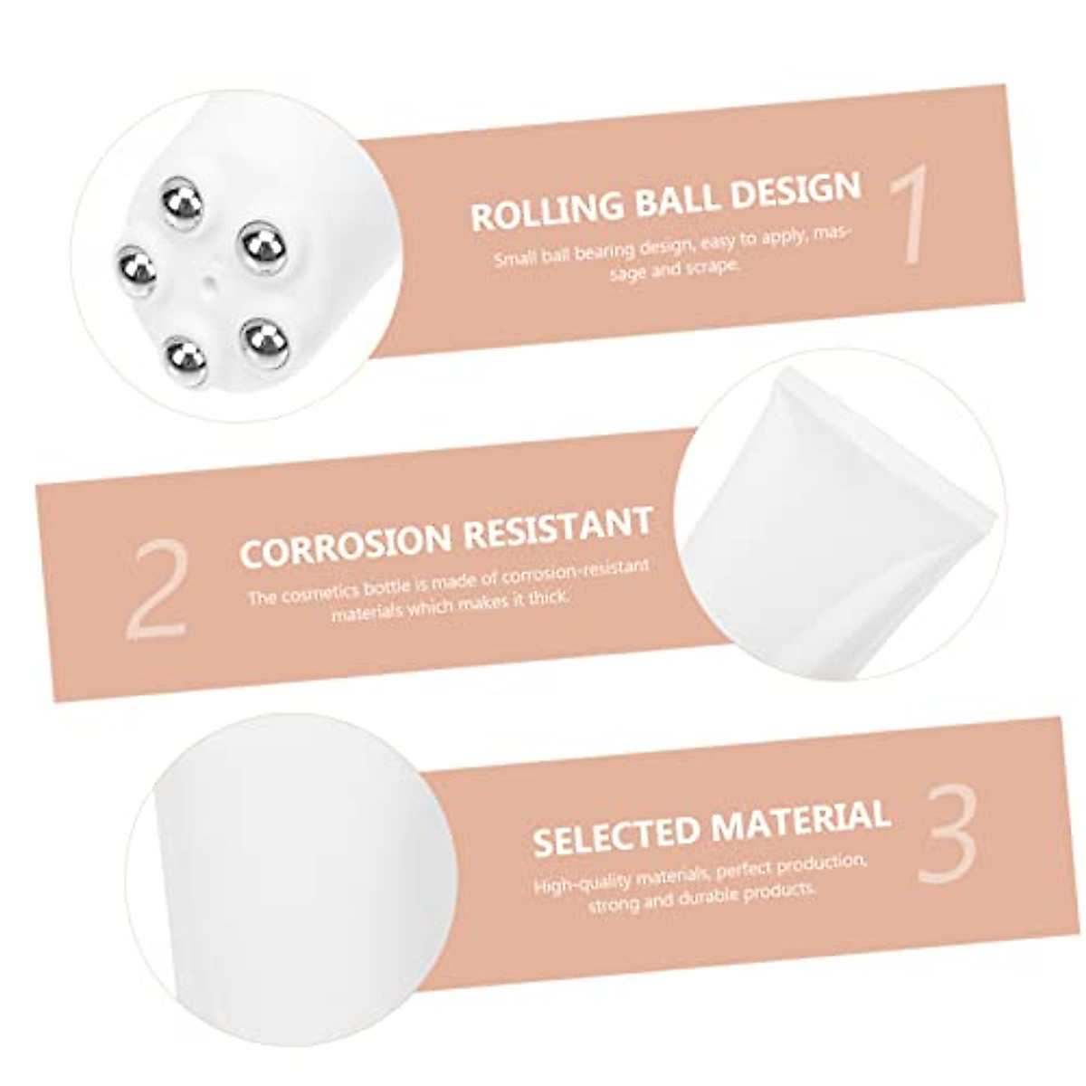 STAHAD Massage Roller Roller Hose Massage Empty Bottle Jade Roller for Face for Face Empty Roll on Bottles Roll on Bottles Refillable Roll on Bottle Roll-on Bottle Pp Facial Tools