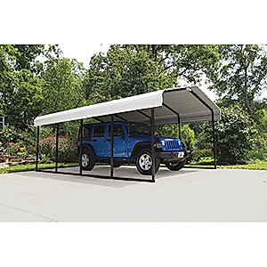 ARROW 12' x 20' x 7' 29-Gauge Carport with Galvanized Steel Roof Panels