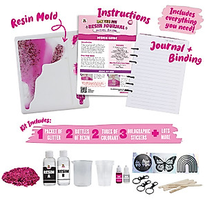 DOODLE HOG Make Your Own Notebook Journal Resin Kit for Beginners with Molds, Craft for Girls and Boys Age 12 Year Old Teen Girl Crafts, DIY Kit Science Experiment Toys, Gift Kits Kids Ages 12+