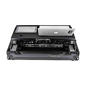 ODYSSEY FZGSPIDDJ8001BL Black Label Glide Style Controller Case Compatible with Pioneer Ddj-800, 1U Rack Space