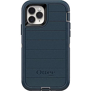 OtterBox Defender Series Microbial Defense Case for iPhone 11 PRO and iPhone X/XS - Case Only, Bulk Packaging - Gone Fishin (Wet Weather/Majolica Blue)