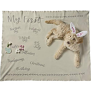 Primitives by Kathy Baby Milestone Blanket, 42 x 36-Inches, My First