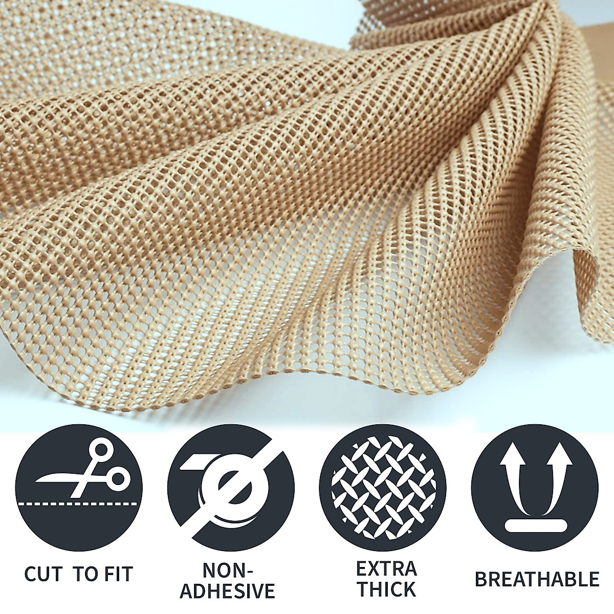 Sterline Shelf Liner Paper - Drawer Liner Papers Gold - 12 in x 20 ft, Cut-to-Size, Non-Adhesive, Durable, Non-Slip Mat, Easy Install, Strong Grip - Kitchen Cabinet Liners, Black Shelf Paper Liner