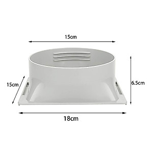 Pek, 5.91In Portable Air Conditioner Adapter Exhaust Hose,Connector Tube Air Hood Baffle Plate Mobile Air Conditioning Special Exhaust Pipe Interface ((150mm) Square Mouth White), 18X15X6.5 cm