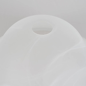 SHENGQINGTOP 12"D Alabaster Glass Domed Shade with 1.65" Opening, Pendant Light Cover, Lighting Fixture Replacement