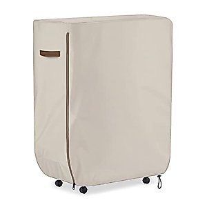 SELUGOVE Folding Bed Storage Cover for Single Size 31-Inch Portable Rollaway Bed, Khaki Double-Layer Oxford Cloth Thick and Tear-Resistant, with Zipper, Easy to Put On and Take Off.