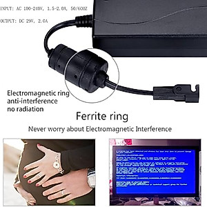 Power Recliner Power Supply, 2-Pin 29V 2A Adapter AC/DC Switching Power Supply Universal Adapter with Extension Cord, Compatible with Car Lift Chairs or Electric Massage Recliners