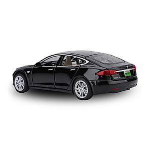 SASBSC Toy Cars Model S Die Cast Metal Model Cars with Door Open Light and Sound Pull Back Car Toys for Boys and Girls 3-12 Years Old