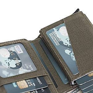 BOSANI Tactical Waterproof Canvas Mechanized Wallets (Light Green)