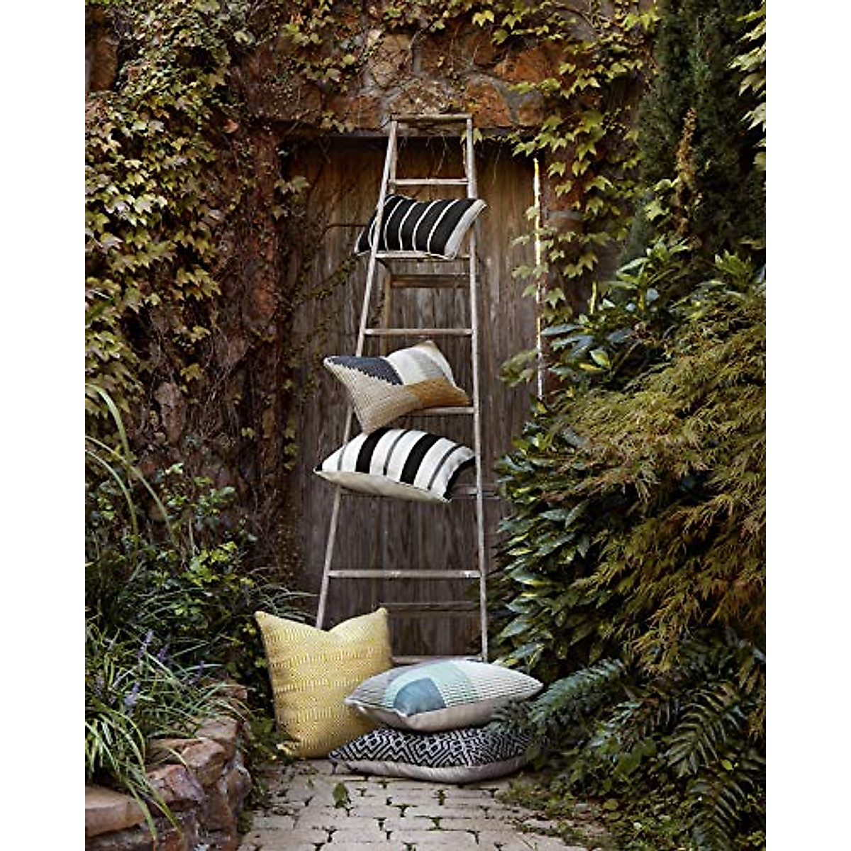 Loloi Poly Set Teal/Multi Decorative Accent Pillow, 22 in x 22 in Cover, TealMulti