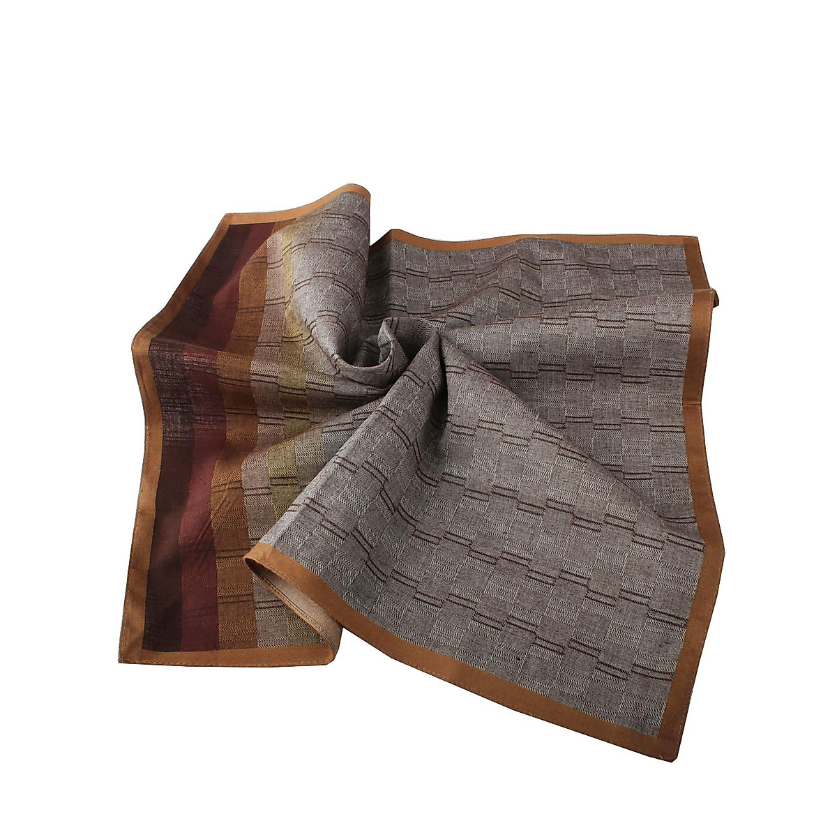 Mens Luxury 100% Cotton Handkerchiefs Plaid 3PCS