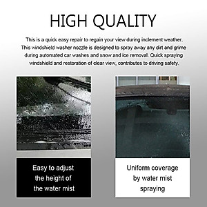 Windshield Washer Hose Kit, 2 Meter Washer Fluid Hose with 4 Pcs Hose Connectors and 2 Front Windshield Washer Nozzles, Washer Spray Jet Kit, Universal Windshield Washer Nozzles Kit