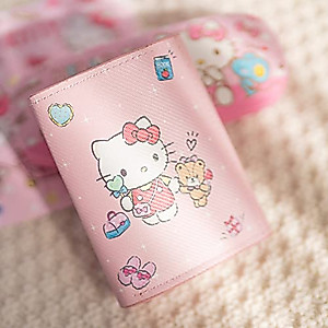 oneZHI Cartoon Wallet For Girls Women Cute Kawaii Anime Kitty Melody Pu Slim Thin Short
