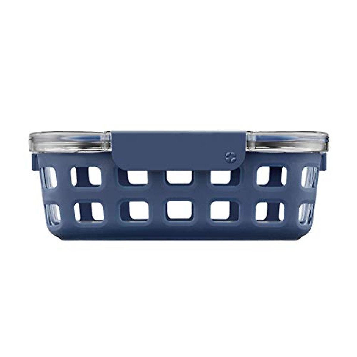 Ello Duraglass Meal Prep Container, 5 cup- Glass Food Storage Container with Silicone Sleeve and Airtight BPA-Free Plastic Lid, Dishwasher, Microwave, and Freezer Safe, Midnight