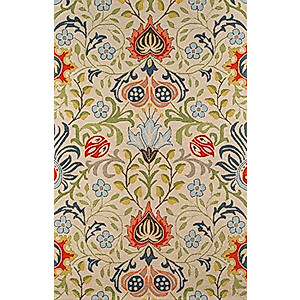 Momeni Rugs Newport Collection, 100% Wool Hand Tufted Loop Cut Contemporary Area Rug, 2' x 3', Multicolor